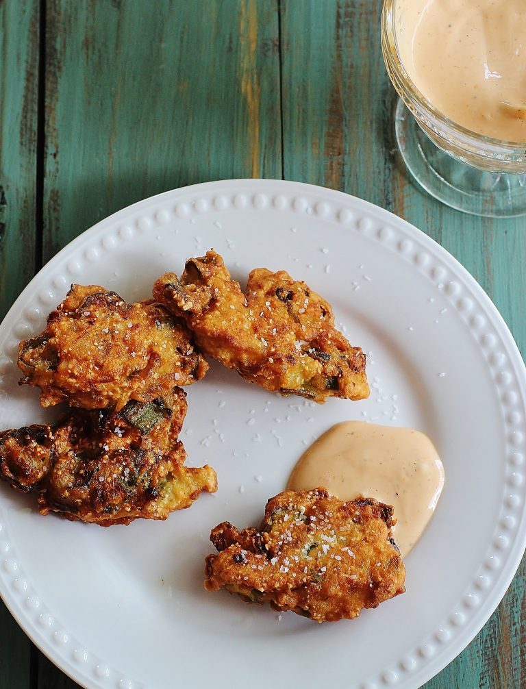 Okra Jalapeno Fritters | Syrup and Biscuits