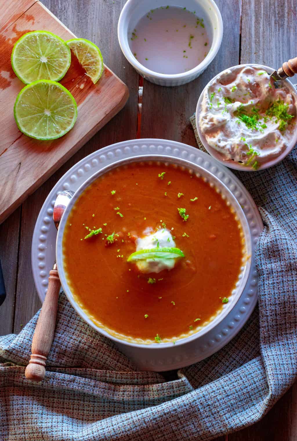 Key Lime Sweet Potato Bisque with Key Lime Cream | Syrup and Biscuits