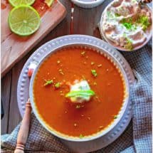Key Lime Sweet Potato Bisque with Key Lime Cream | Syrup and Biscuits