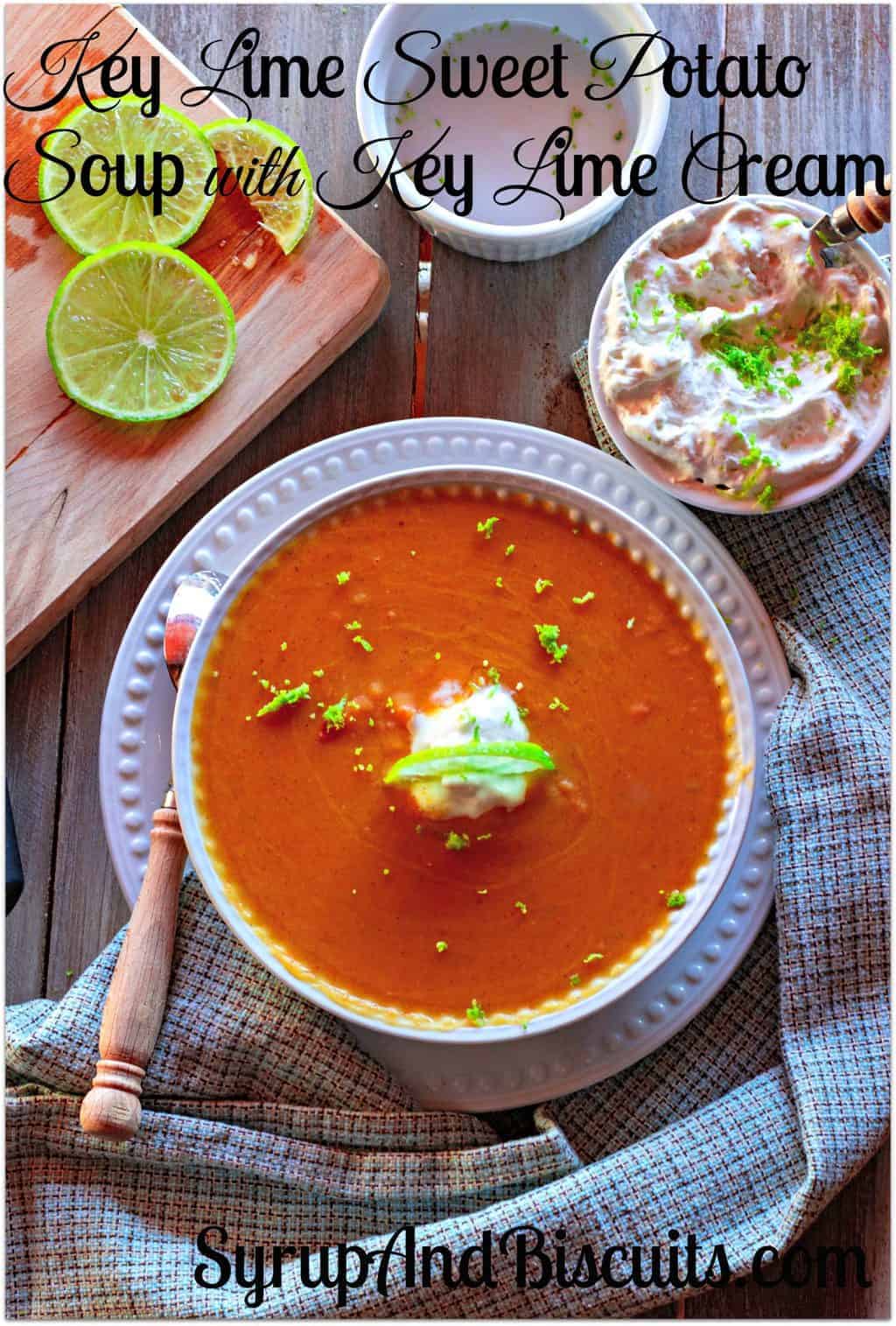 Key Lime Sweet Potato Bisque with Key Lime Cream | Syrup and Biscuits