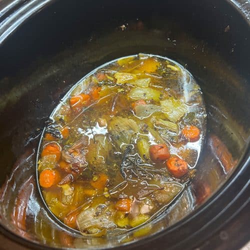 Overnight Slow-Cooker Chicken Bone Broth | Syrup and Biscuits