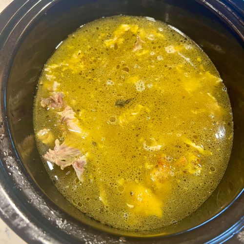 Overnight Slow-Cooker Chicken Bone Broth | Syrup and Biscuits